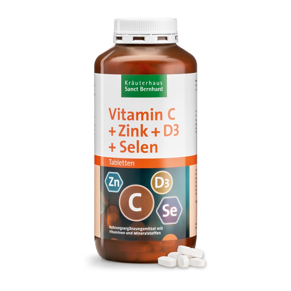 Vitamine C+Zinc+D3+Sélénium Comprimés | critiques de produits | Sanct ...